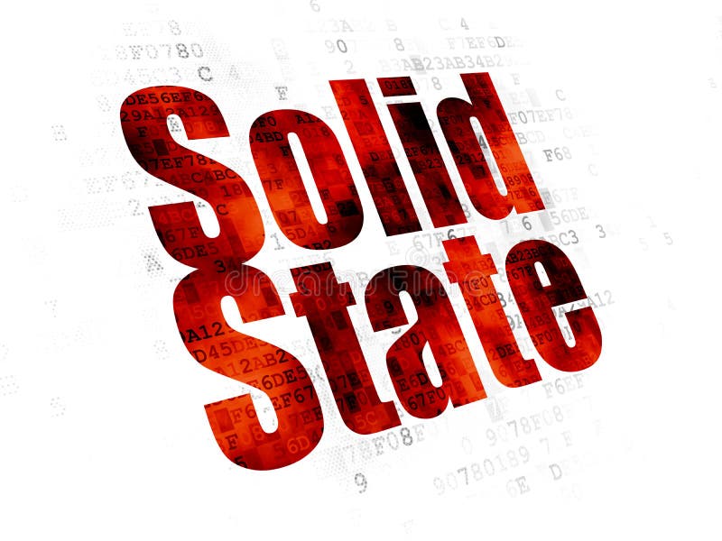 Science Concept: Solid State on Digital Background Stock Illustration ...