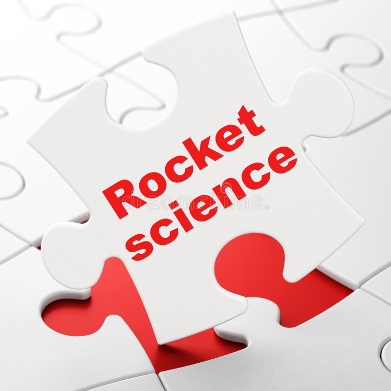 Science Concept: Rocket Science on Puzzle Background Stock Illustration ...