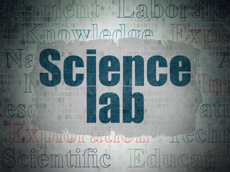 Science Concept: Science Lab on Digital Data Paper Background Stock ...