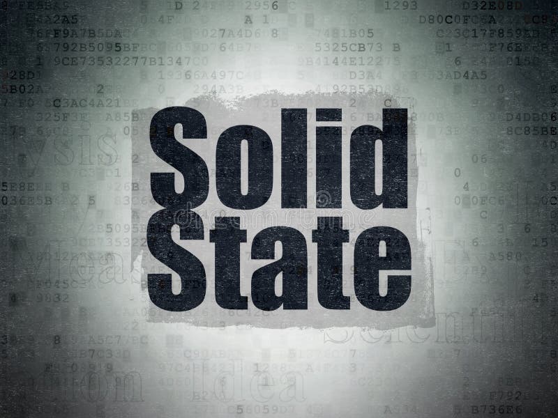 Science Concept: Solid State on Digital Data Paper Background Stock ...