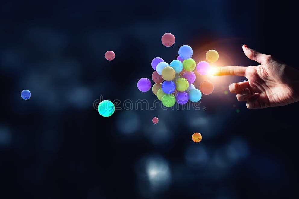 Science Concept with Sphere Model Stock Photo - Image of pincers ...