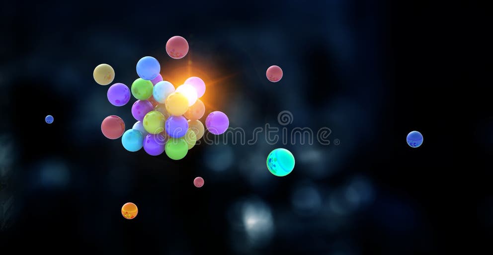 Science Concept with Sphere Model Stock Photo - Image of rendering ...