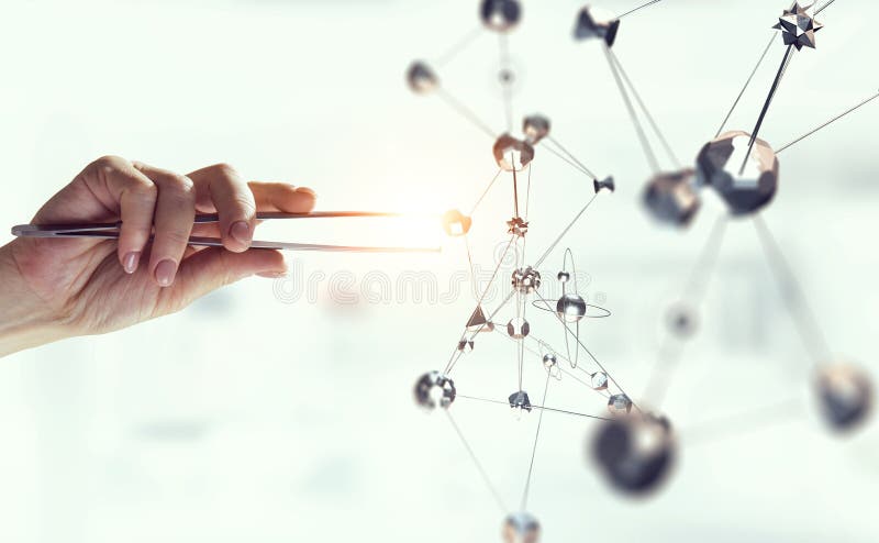 Science Concept with Sphere Model Stock Image - Image of digital ...