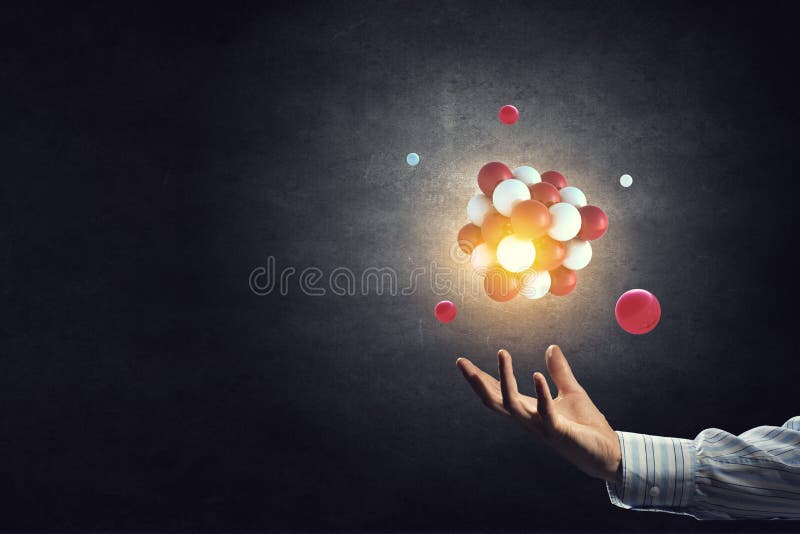 Science Concept with Sphere Model Stock Image - Image of circuit ...