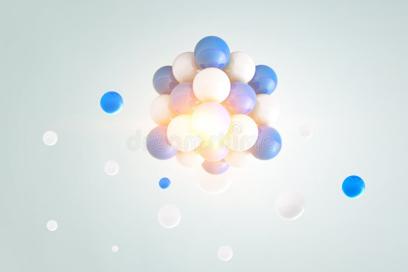 Science Concept with Sphere Model Stock Illustration - Illustration of ...