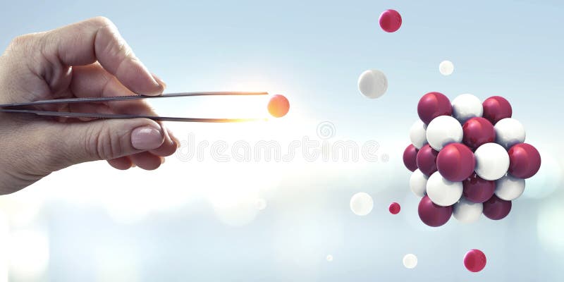 Science Concept with Sphere Model . Mixed Media Stock Photo - Image of ...