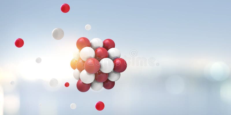Science Concept with Sphere Model Stock Illustration - Illustration of ...