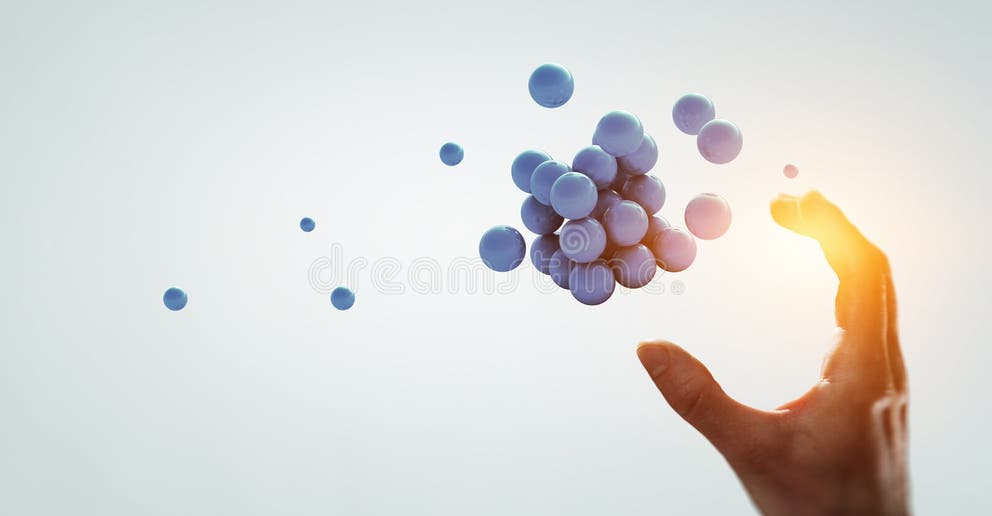 Science Concept with Sphere Model Stock Image - Image of futuristic ...