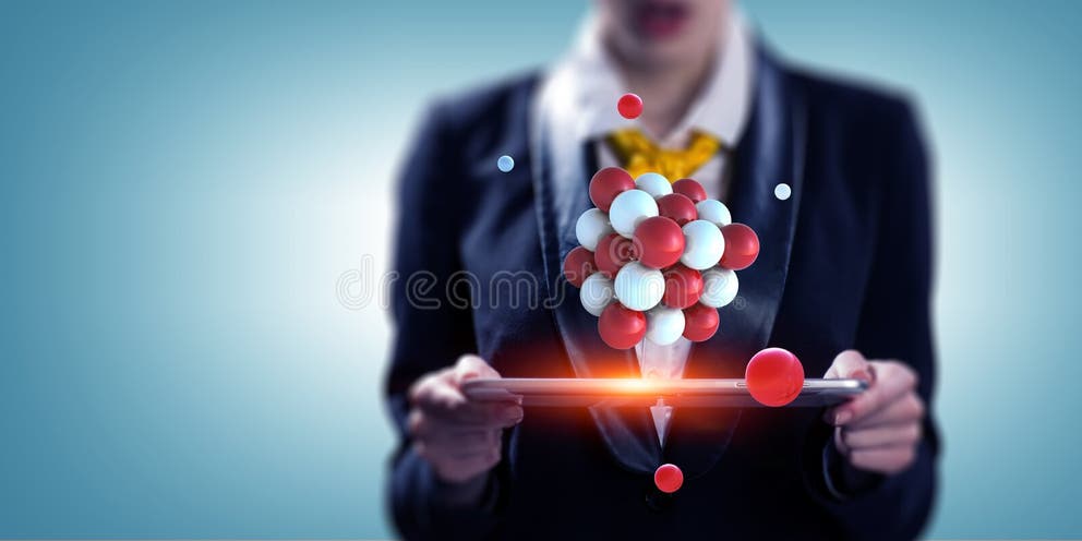 Science Concept with Sphere Model Stock Photo - Image of technology ...