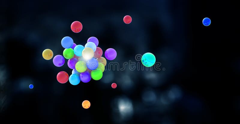 Science Concept with Sphere Model Stock Illustration - Illustration of ...
