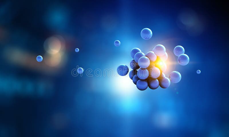 Science Concept with Sphere Model Stock Illustration - Illustration of ...