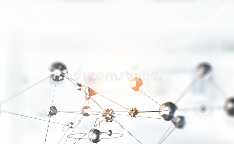Science Concept with Sphere Model Stock Illustration - Illustration of ...