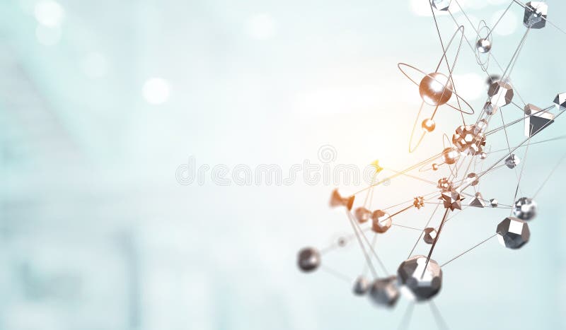 Science Concept with Sphere Model Stock Illustration - Illustration of ...