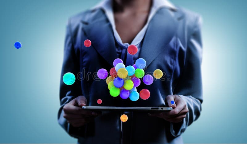 Science Concept with Sphere Model Stock Image - Image of background ...