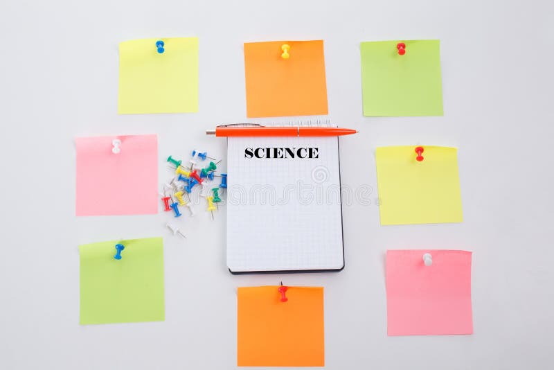 Science. Concept Write on Office Table, Notepad and Colorful Pencil ...