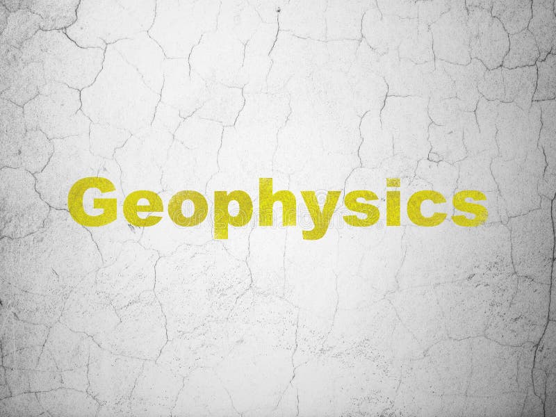 Science Concept: Geophysics on Wall Background Stock Illustration ...