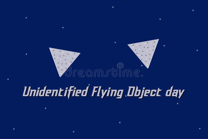 Unidentified Flying Object Day TypographyÂ with UFO Object Symbol on ...