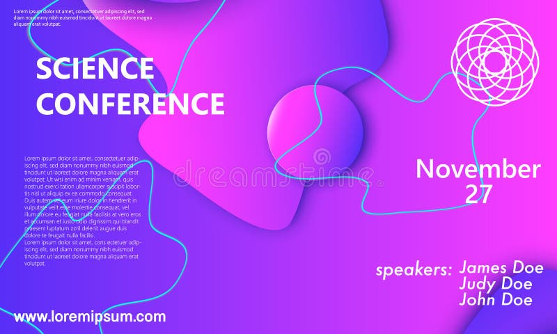 Science Conference Invitation Design Template. Stock Vector ...