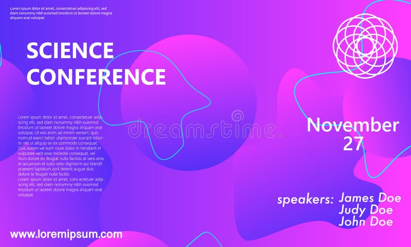 Science Conference Invitation Design Template Stock Vector ...
