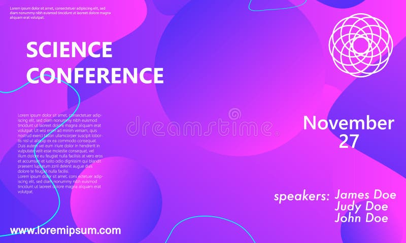 Science Conference Invitation Design Template Stock Vector ...