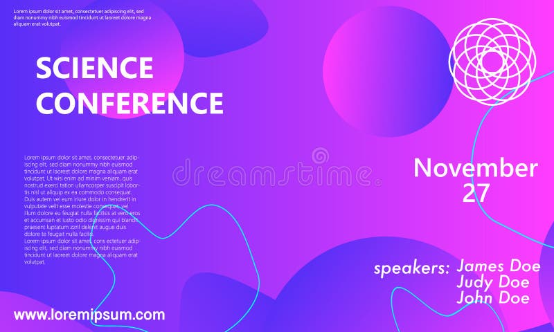 Science Conference Invitation Design Template Stock Vector ...