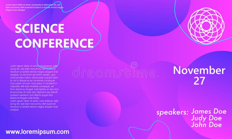 Science Conference Invitation Design Template Stock Vector ...