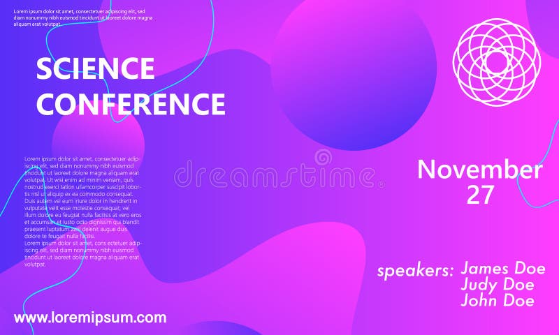 Science Conference Invitation Design Template Stock Vector ...