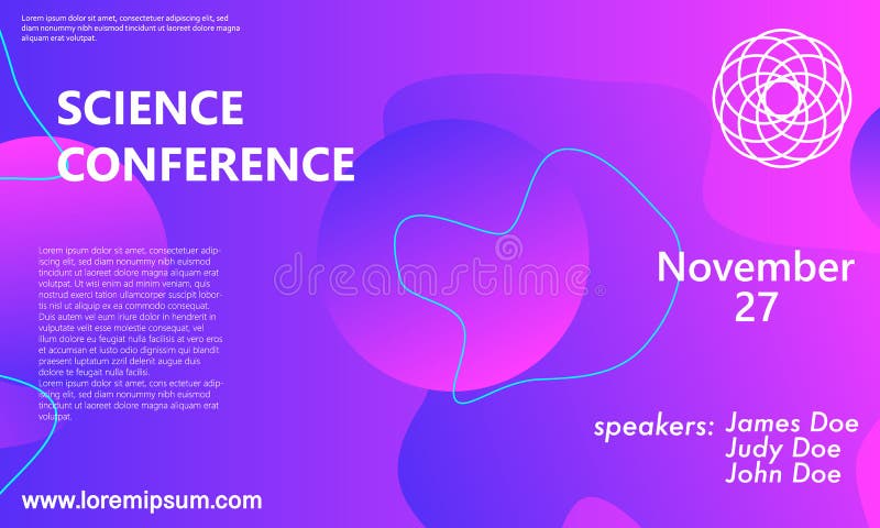 Science Conference Invitation Design Template Stock Vector ...