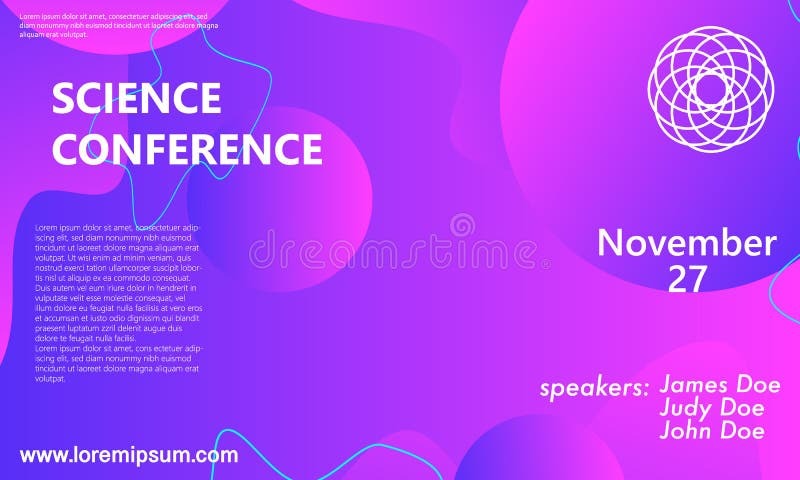 Science Conference Invitation Design Template Stock Vector ...