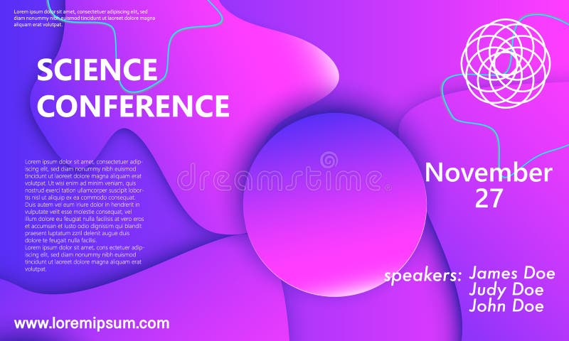 Science Conference Invitation Fluid Background. Stock Vector ...