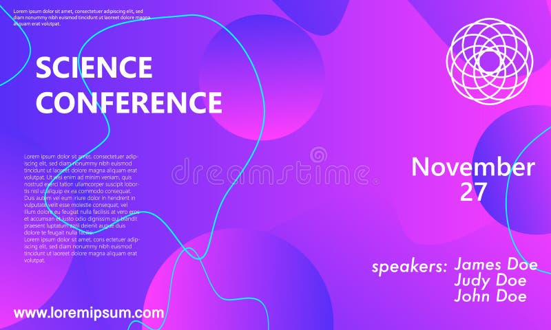 Science Conference Invitation Flyer Fluid Backdrop Stock Vector ...