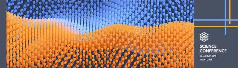 Science Conference. Wavy Surface with Dynamic Effect Stock Vector ...