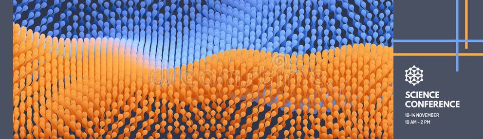 Science Conference. Wavy Surface with Dynamic Effect Stock Vector ...