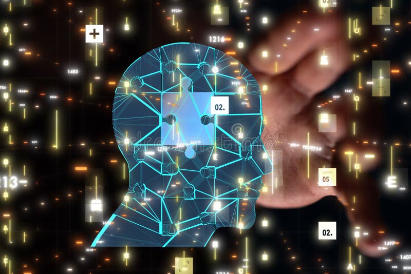 A Science Consist Head Human Digital Technology Concept Stock Photo ...