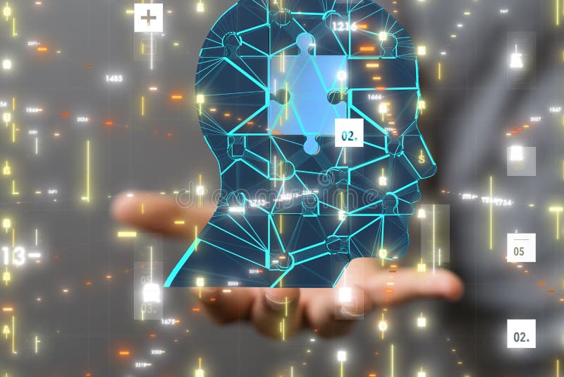 A Science Consist Head Human Digital Technology Concept Stock Photo ...