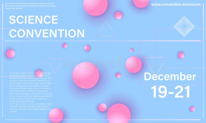 Science Conference Invitation Geometric Background Stock Vector ...