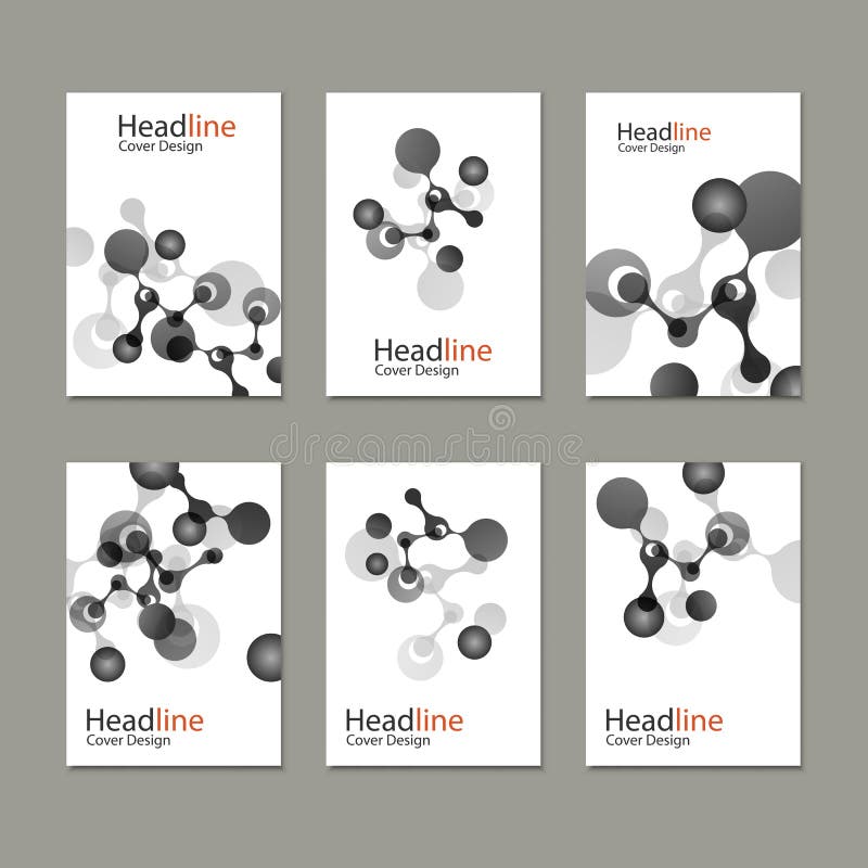 Science Cover Template Background with Molecules Stock Vector ...