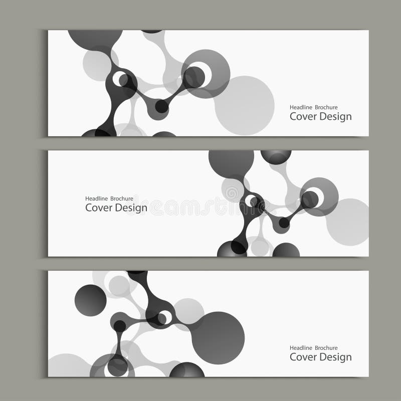 Science Cover Template Background with Molecules Stock Vector ...