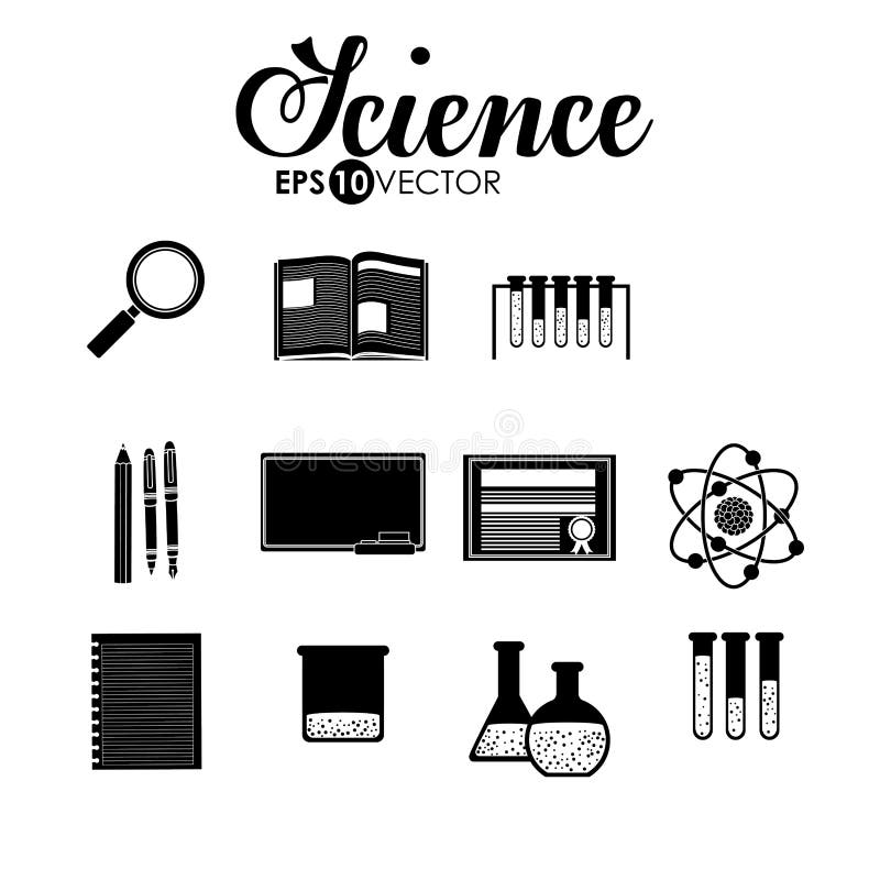Science Supplies Silhouette Stock Illustrations – 320 Science Supplies ...
