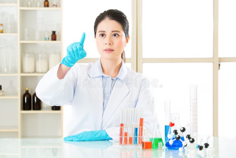 Science Determined To Perfect the Formula on Touch Screen Stock Image ...