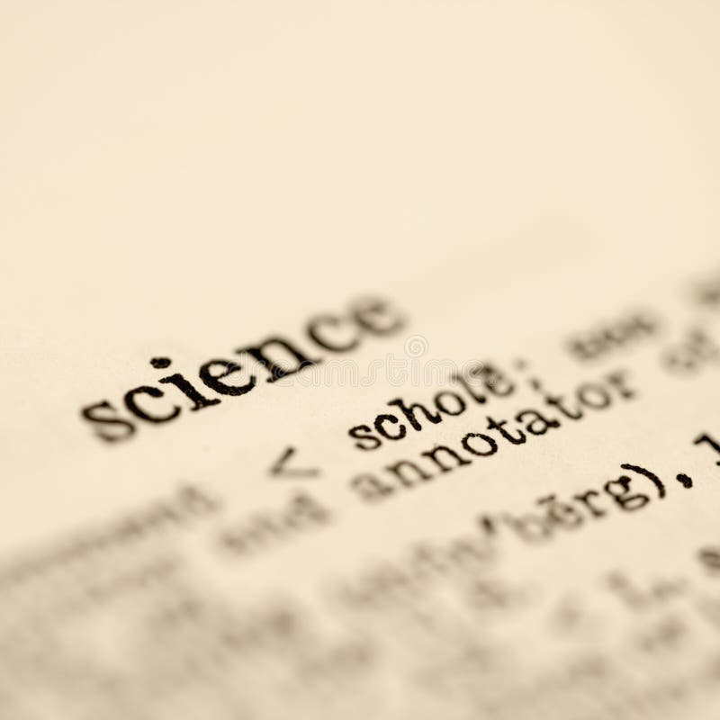 Science in dictionary. stock image. Image of selective - 4483829