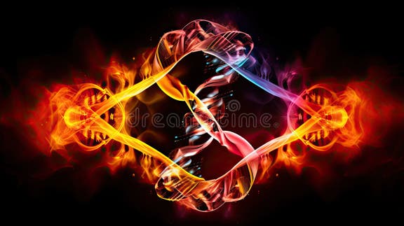 Science dna fire stock illustration. Illustration of sequence - 307647037