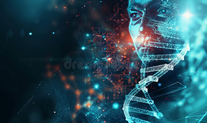 Science DNA and Medical and Technology Background Stock Illustration ...