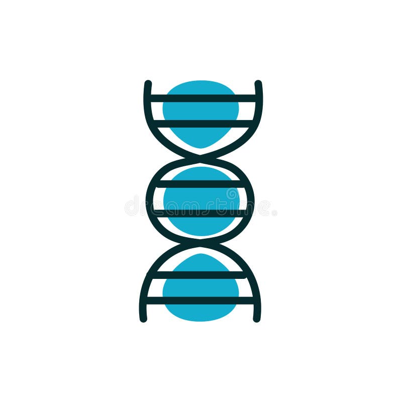 Science Dna Molecule Medical Icon Line Fill Stock Vector - Illustration ...