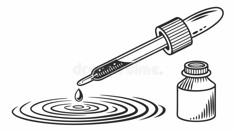 Science Dropper Liquid Ripples Laboratory Graphic Vector Design ...