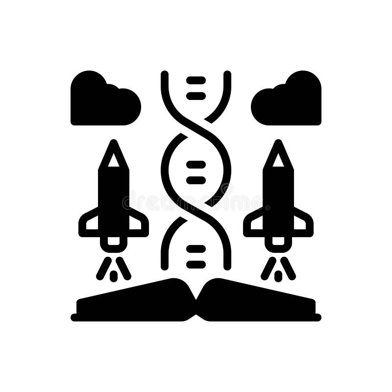 Black Solid Icon for Science Education, Science and Book Stock ...