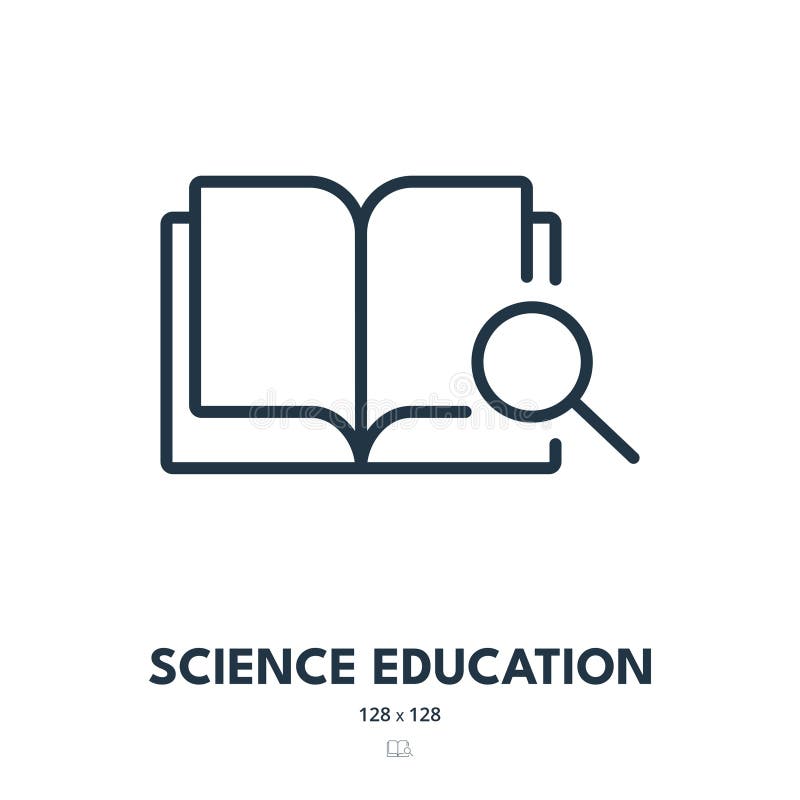 Science Education Icon. Book, Knowledge, Study. Editable Stroke. Vector ...