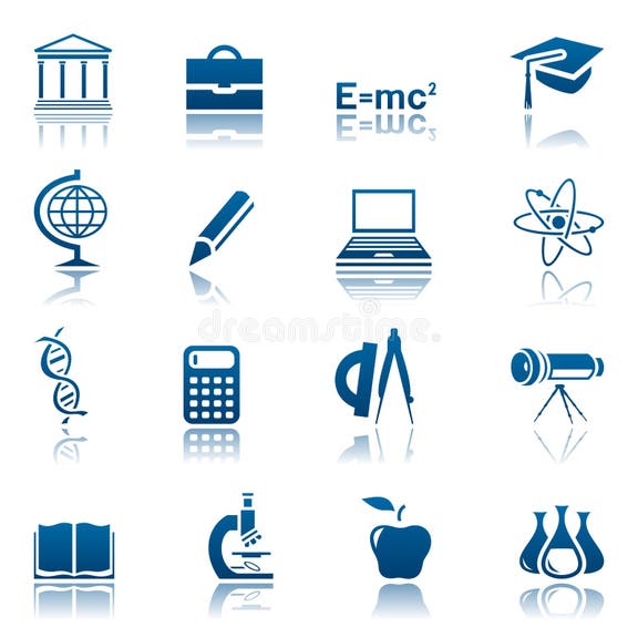 Science & Education Icon Set Stock Vector - Illustration of briefcase ...
