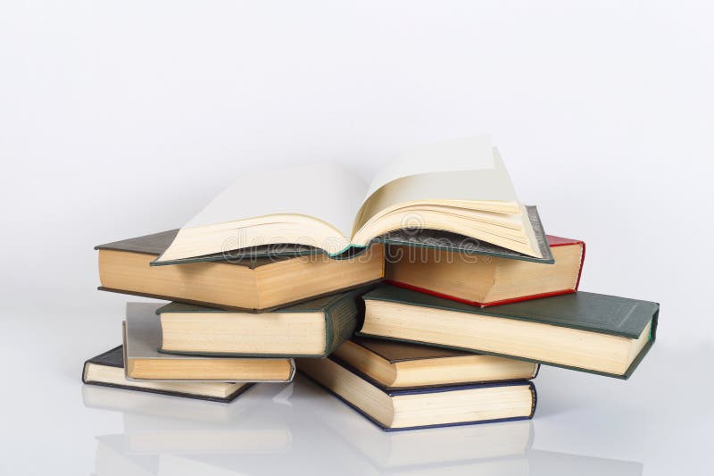 Science and Education - Open Book on a Stack of Books on Wnite ...