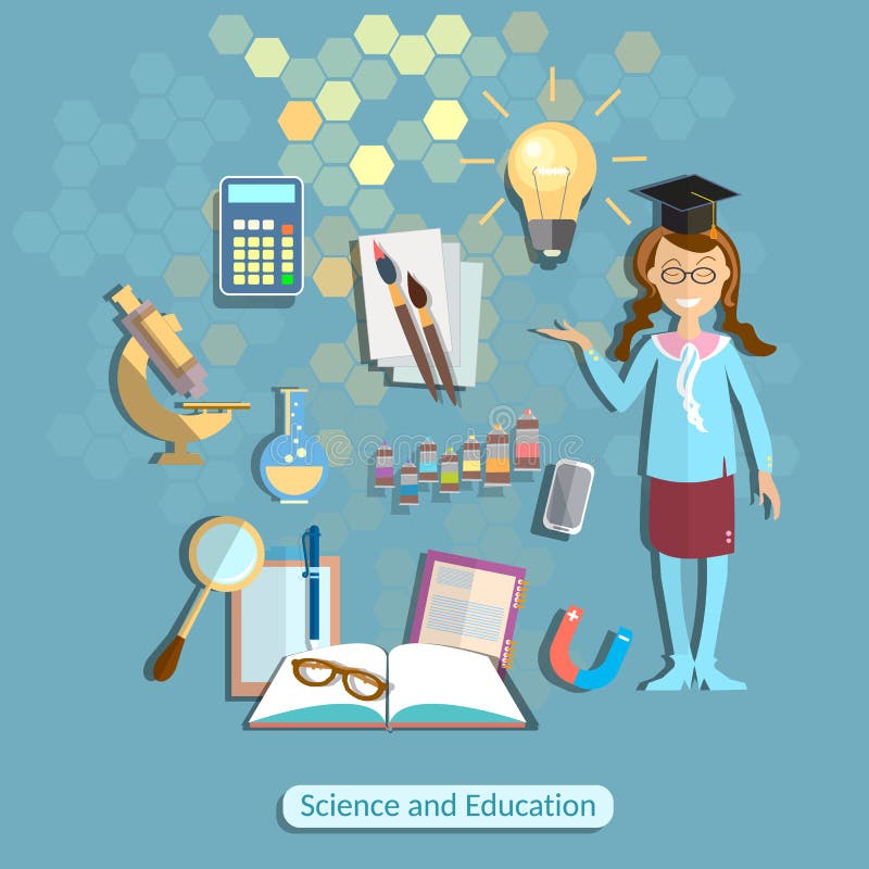Science and Education, Schoolgirl, Student, Chemistry Physics Stock ...